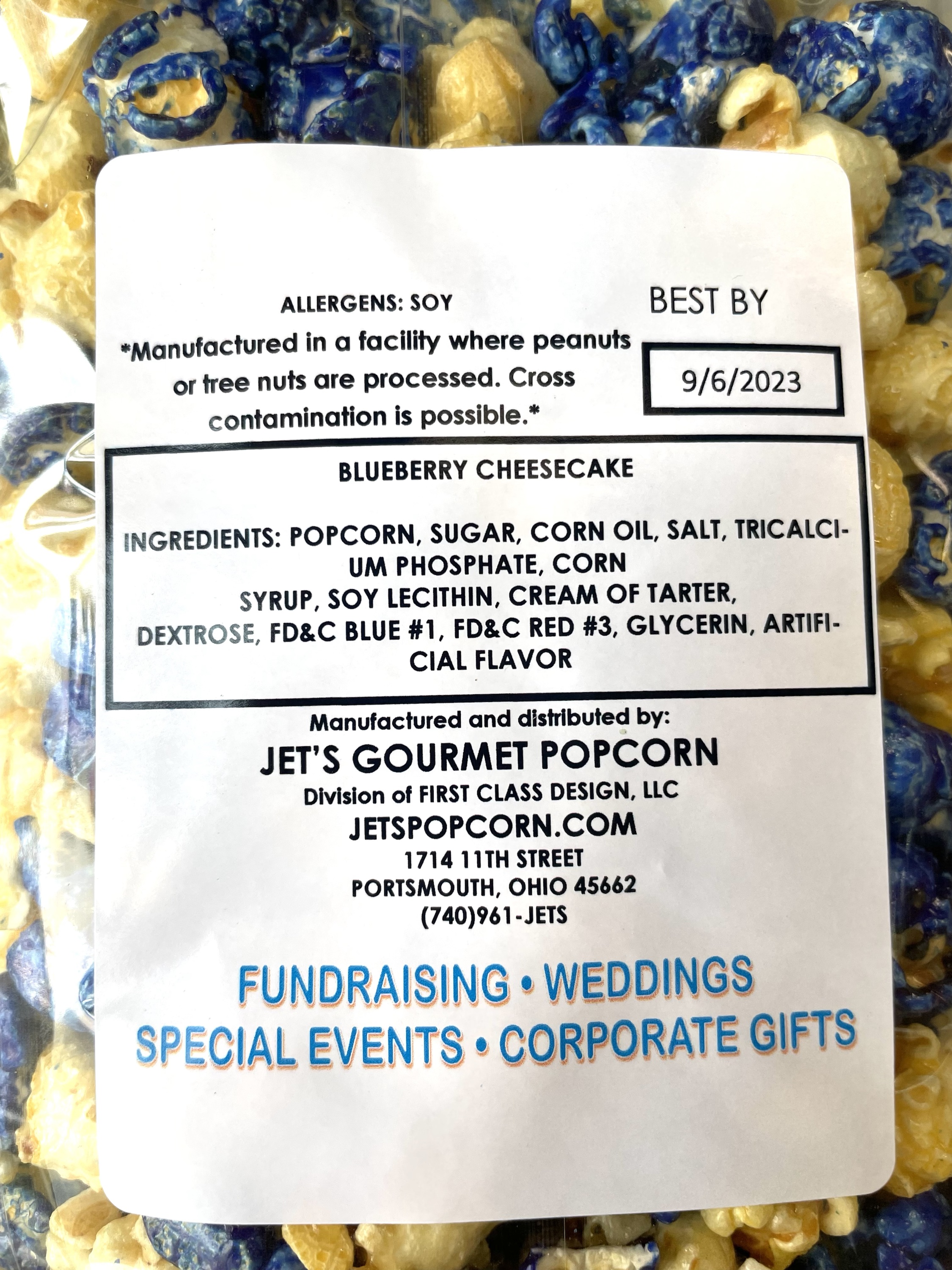 Blueberry Cheesecake – Jet’s Gourmet Popcorn
